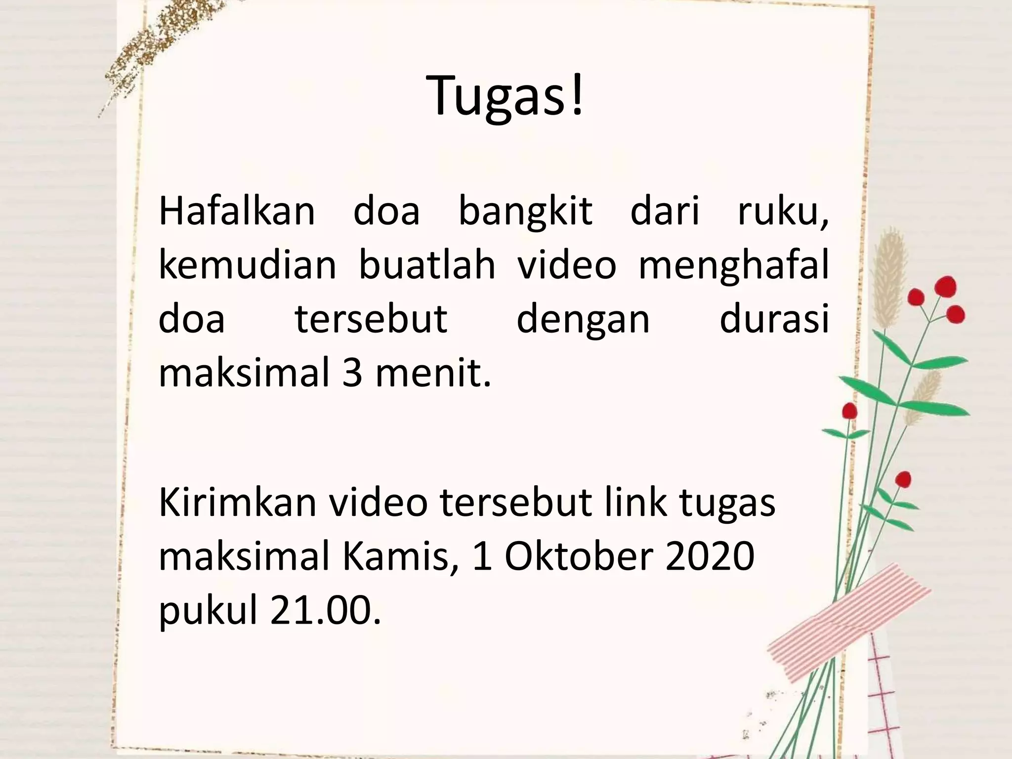 Doa setelah ruku_kamis_1_otk_2020 | PPTX