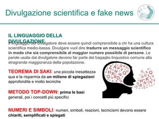 Divulgazione scientifica e fake news | PPT
