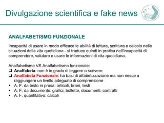 Divulgazione scientifica e fake news | PPTX