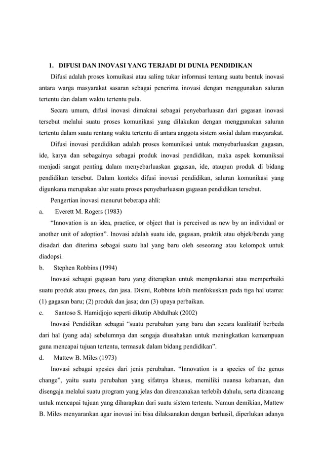 Divusi dan inovasi erna sari | PDF