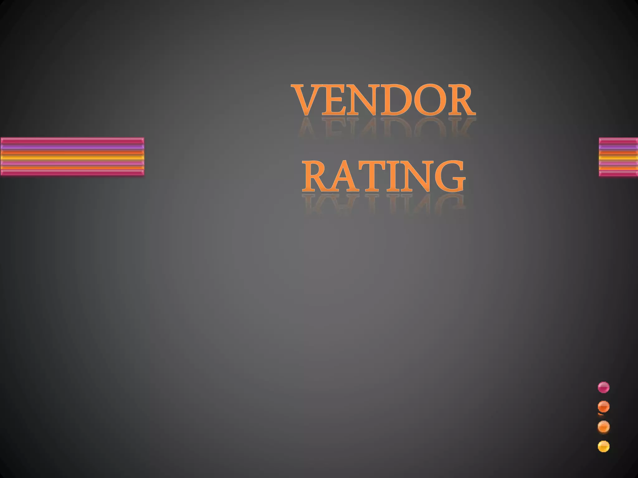 vendor rating | PPTX