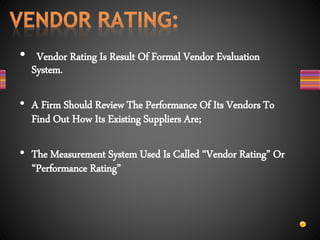 vendor rating | PPTX