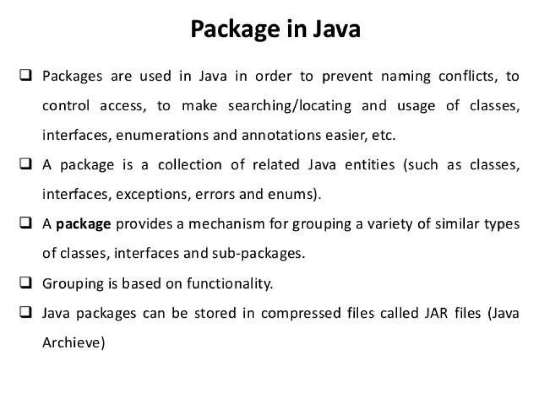 java packages and its types with example | PPTX