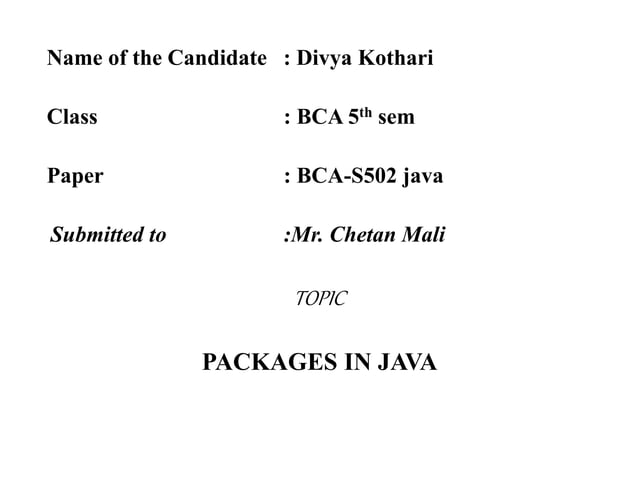 java packages and its types with example | PPT