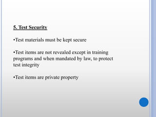 Ethical Standards in Testing | PPTX