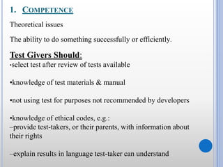 Ethical Standards in Testing | PPTX