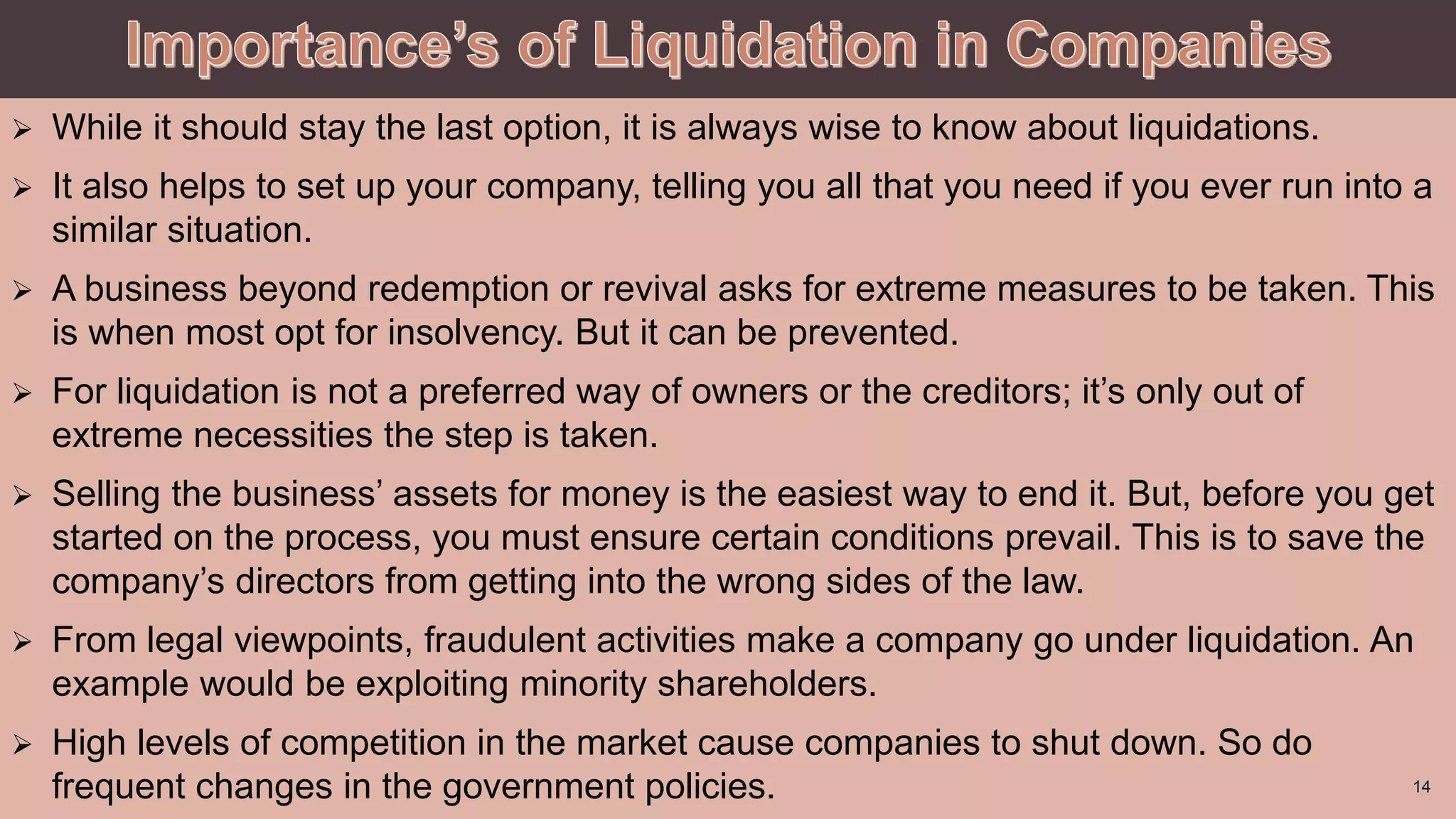 Liquidation of Companies | PPTX