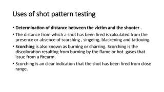 short pattern testing in crime scene in forensic science | PPTX