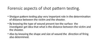 short pattern testing in crime scene in forensic science | PPTX