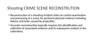 short pattern testing in crime scene in forensic science | PPTX