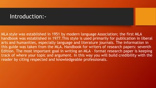 Modern Language Association by Divya | PPT