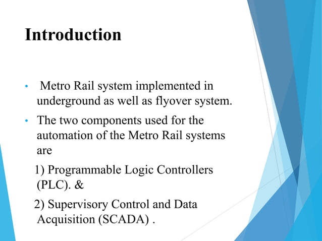 Implementation of METRO rail using PLC and SCADA | PPTX | Operating ...
