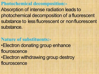 fluorimetry and phosphorimetry m pharmacy notes scop satara | PPTX