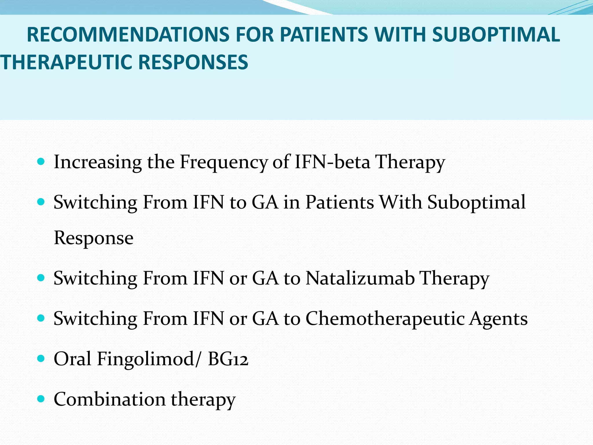 Switching therapy in Multiple sclerosis | PPTX