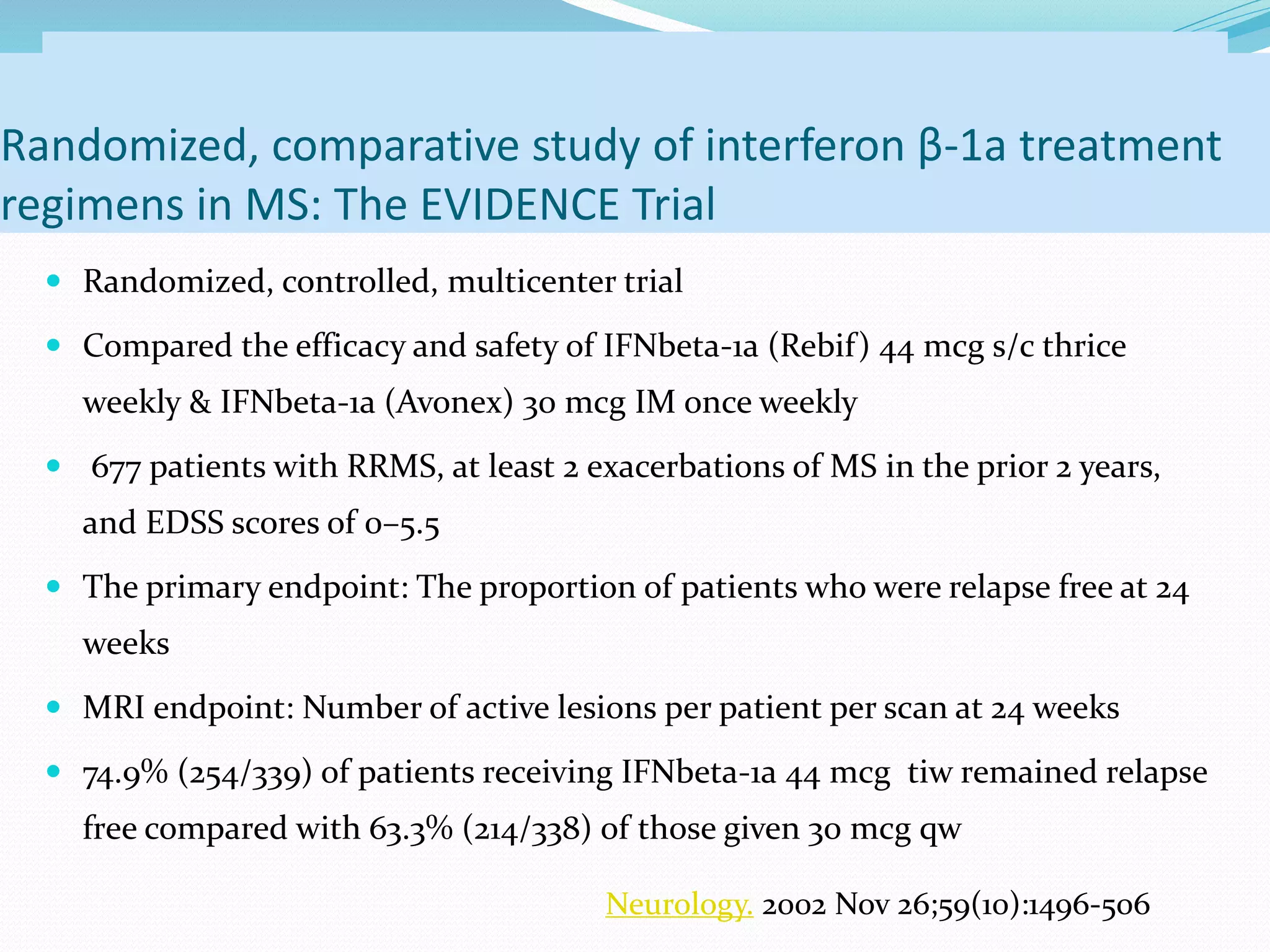 Switching therapy in Multiple sclerosis | PPTX