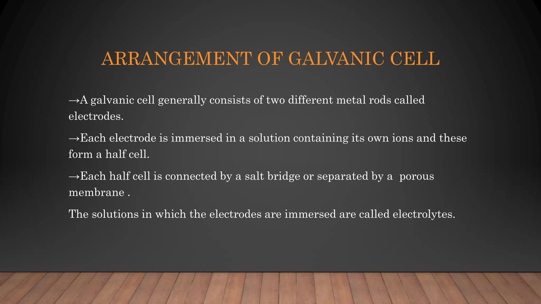 Ppt on Galvanic cell which was one of the topic in chemistry | PPTX