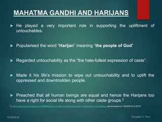 Gandhi And Harijan | PPT