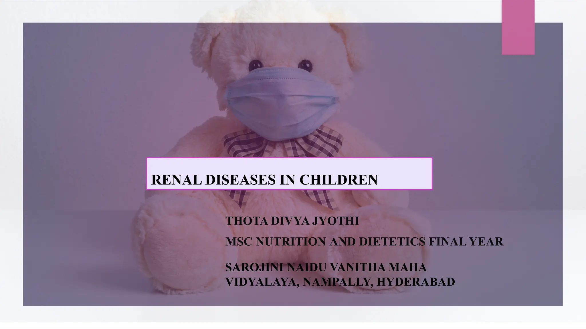 RENAL DISEASES IN CHILDREN PPT BY DIVYAJYOTHI THOTA | PPTX