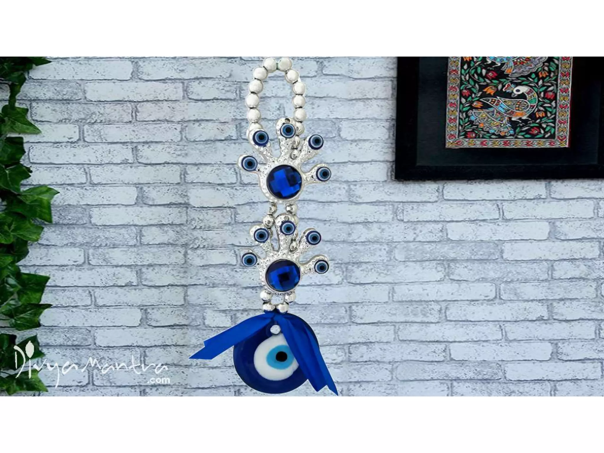 Divya mantra decorative two 2 devil feet evil eye pendant amulet for ...
