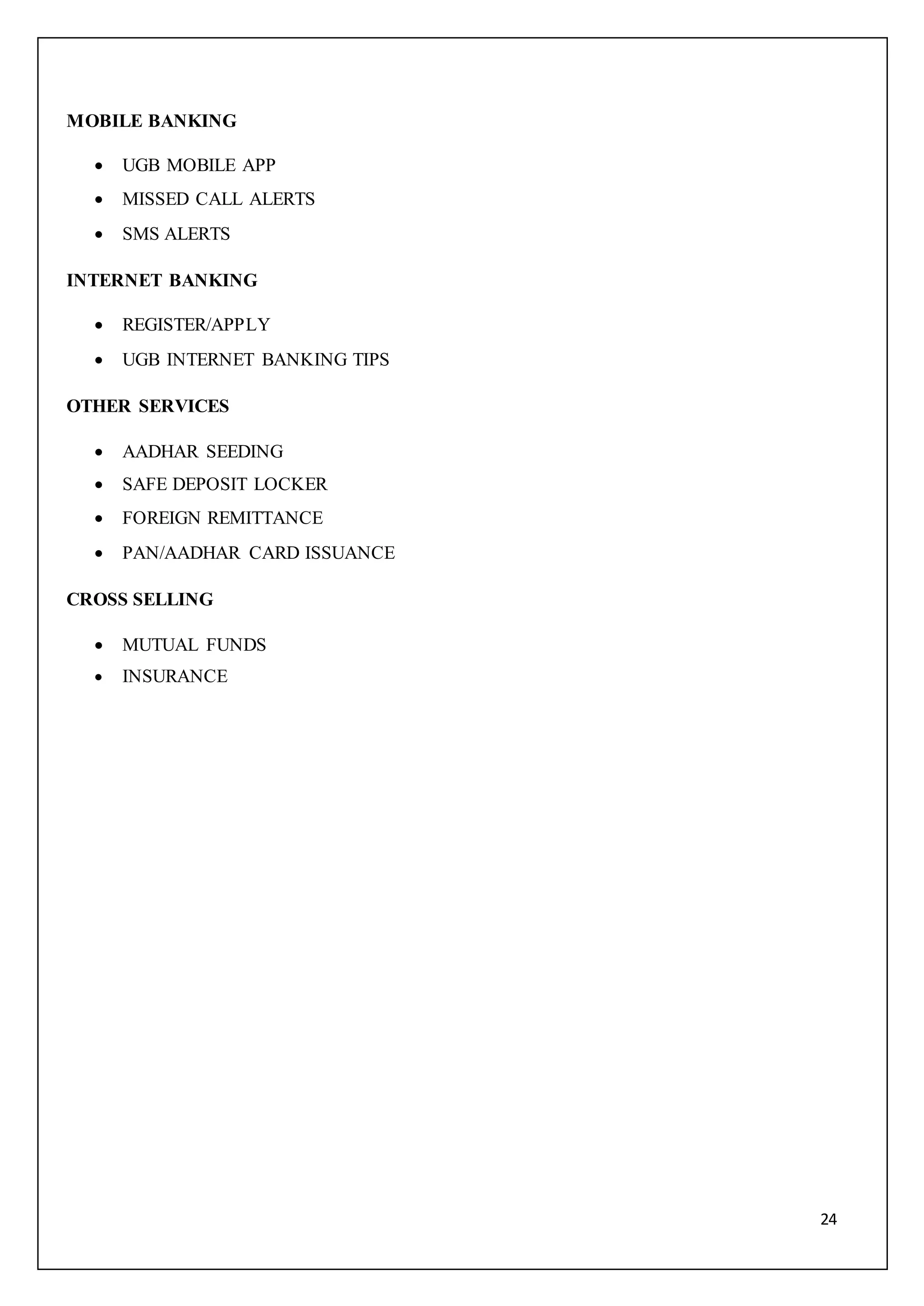 Uttarakhand Gramin Bank Internship Report | DOCX