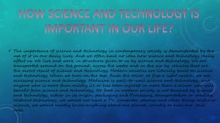 Science and Technology | PPTX
