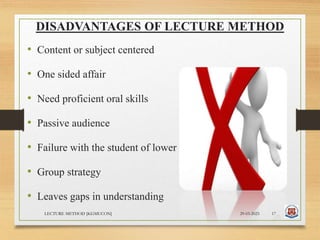 Lecture Method in Nursing Education | PPTX