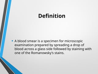 Peripheral blood smear pathology........... | PPTX
