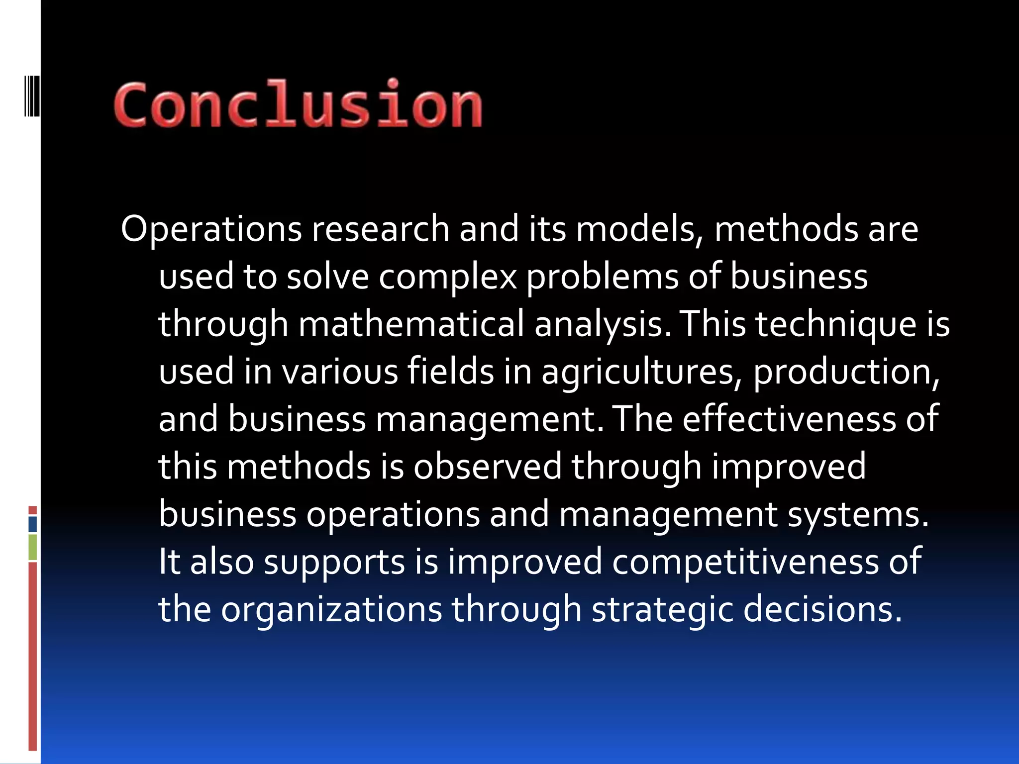Operations Research - Models | PPTX