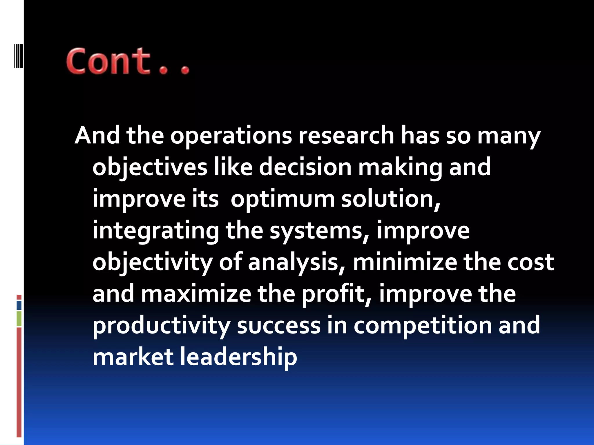 Operations Research - Models | PPTX