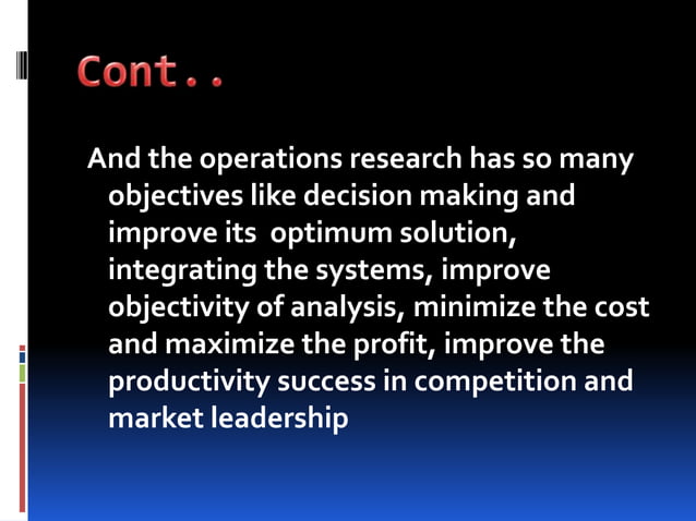 Operations Research - Models | PPTX | Business | Business and Finance