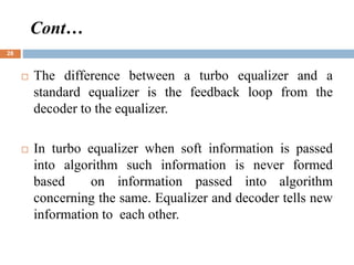 linear equalizer and turbo equalizer | PPTX | Digital Audio | Computer ...