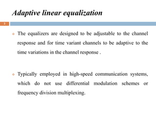 linear equalizer and turbo equalizer | PPTX | Digital Audio | Computer Software and Applications