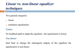 linear equalizer and turbo equalizer | PPTX | Digital Audio | Computer Software and Applications