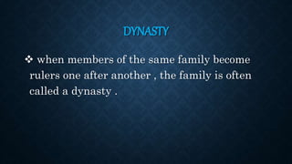 dynasty | PPTX | Hinduism | Religion & Spirituality