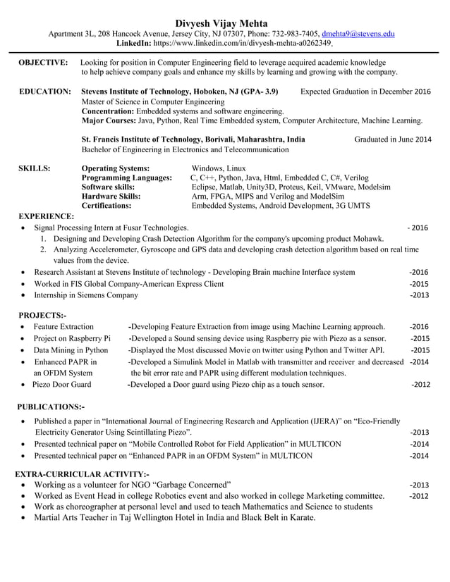 Divyesh mehta resume | PDF | Computing | Technology & Computing