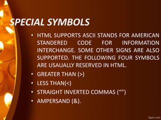 RDBMS and Html for class 7 | PPT