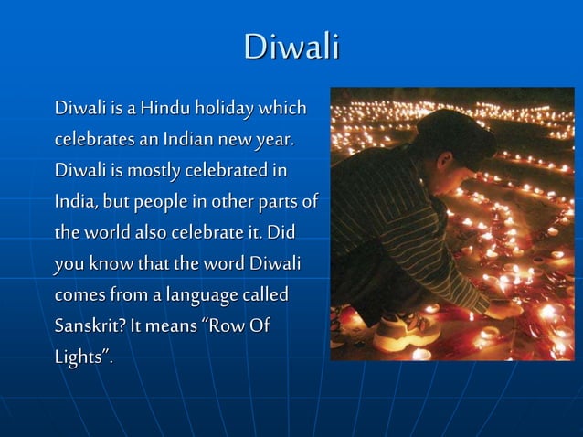 Diwali Presentation | PPTX | National & Civic Holidays | Holidays