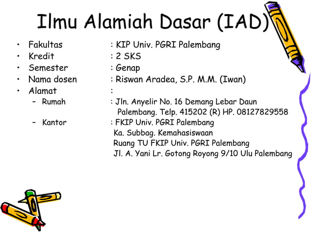 Bahan KUliah IAD | PPT