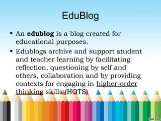 Blogging in Education | PPT | Content Production | Hobbies & Interests