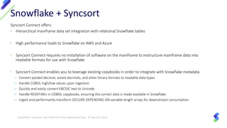 Snowflake + Syncsort: Get Value from Your Mainframe Data | PDF