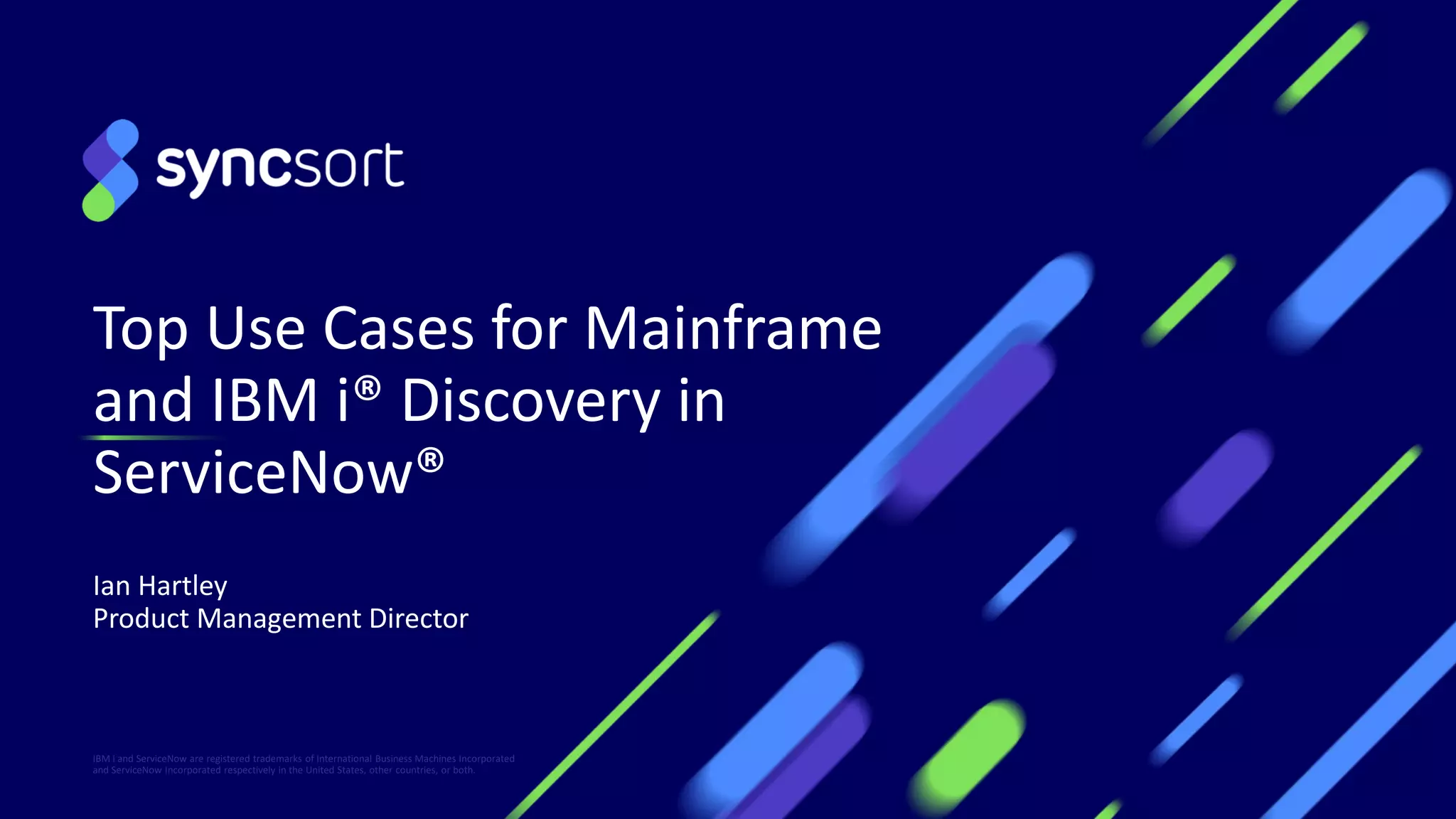Top Use Cases for Mainframe and IBM i Discovery in ServiceNow® | PDF ...