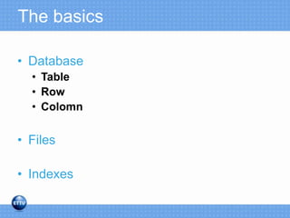 Presentation SQL for DIWUG | PPT