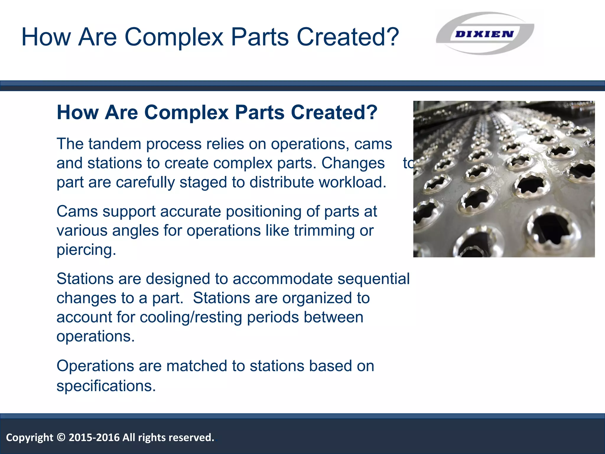 What is tandem metal stamping? | PPT