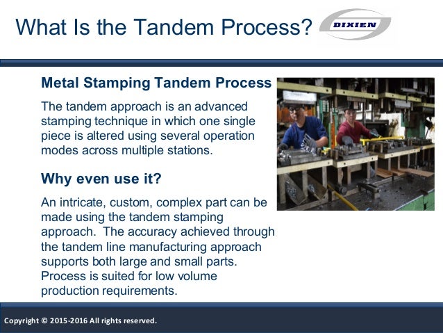 What is tandem metal stamping?