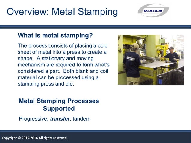 What is transfer metal stamping? | PPT