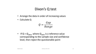 Dixon Q Test | PDF