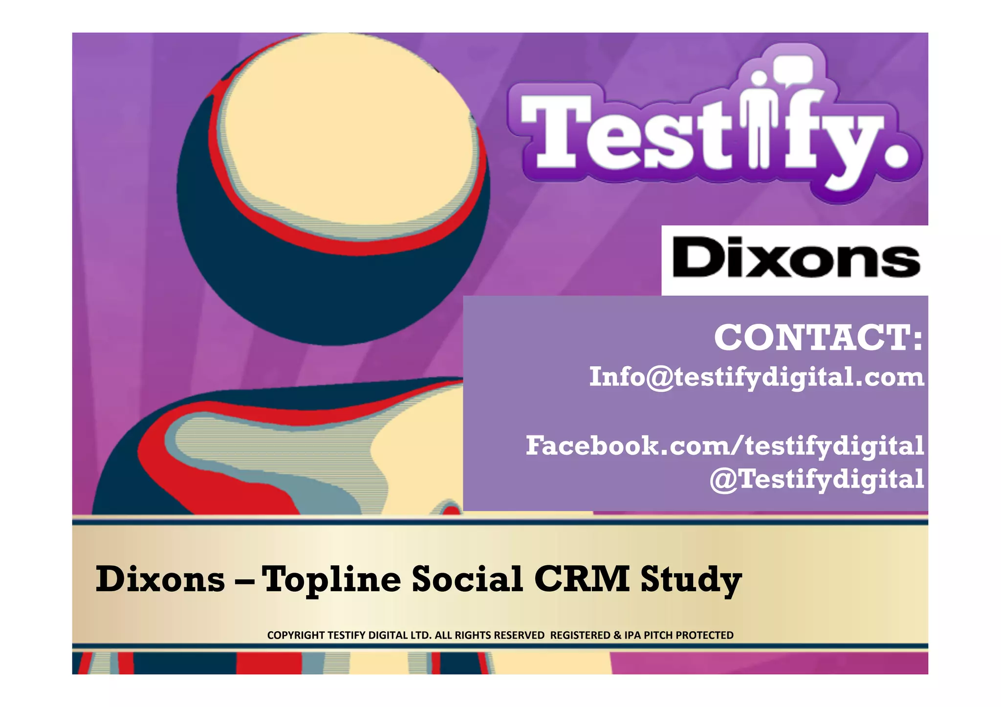 Dixons Top Line Social CRM Study | PPT