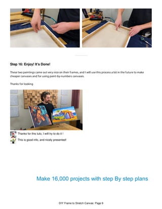 Diy frame to stretch canvas | PDF
