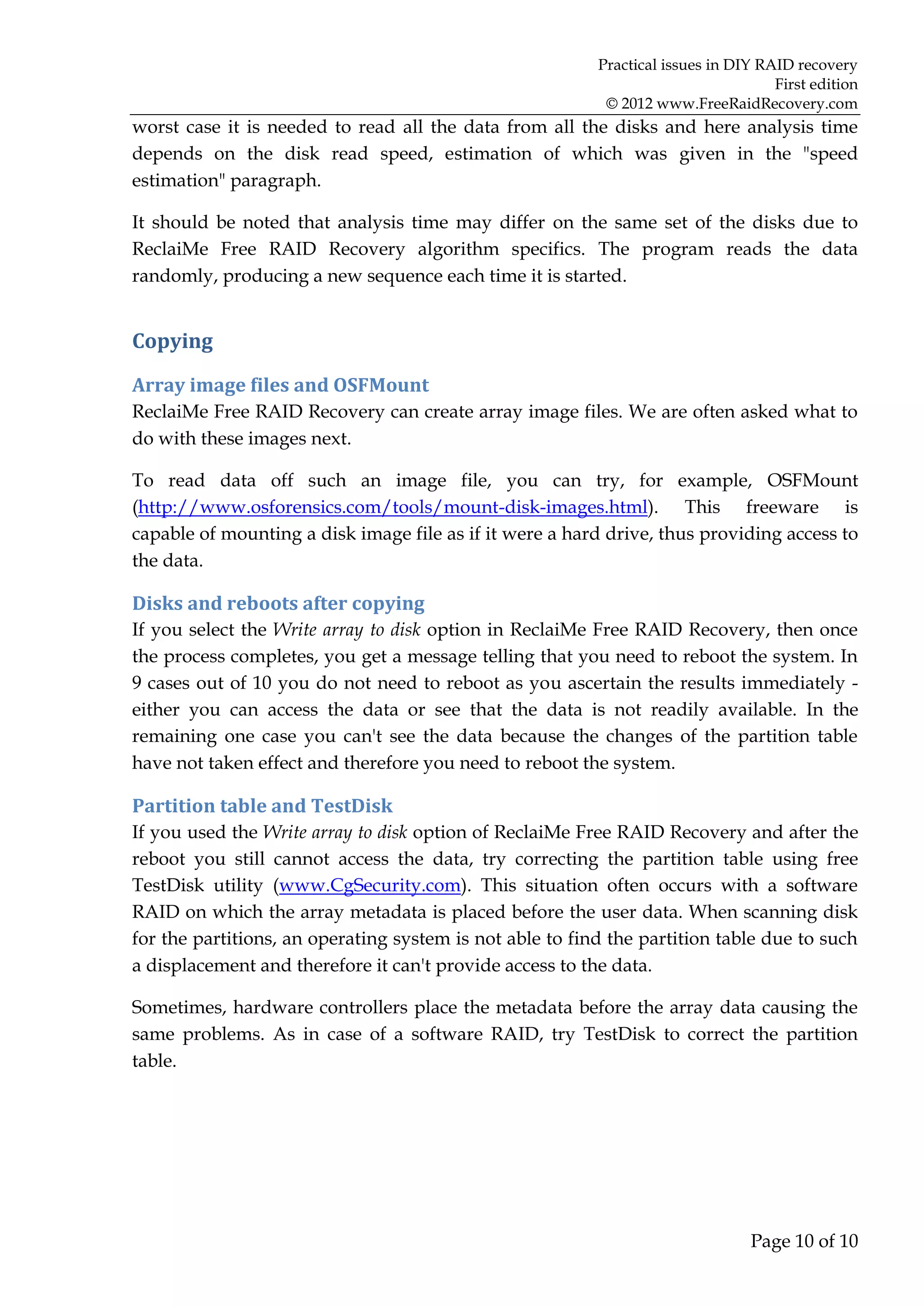 Diy raid-recovery | PDF