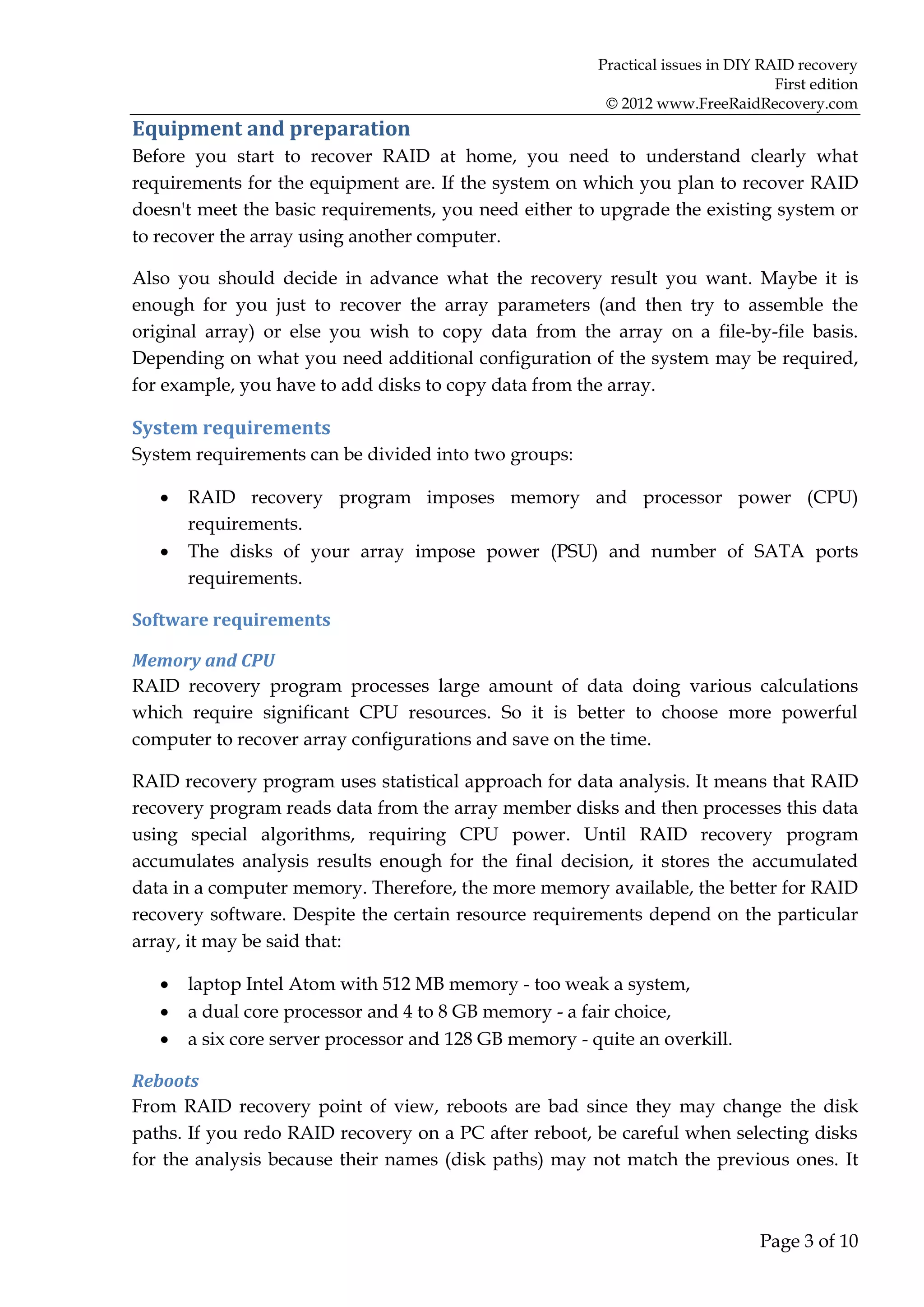 Diy raid-recovery | PDF